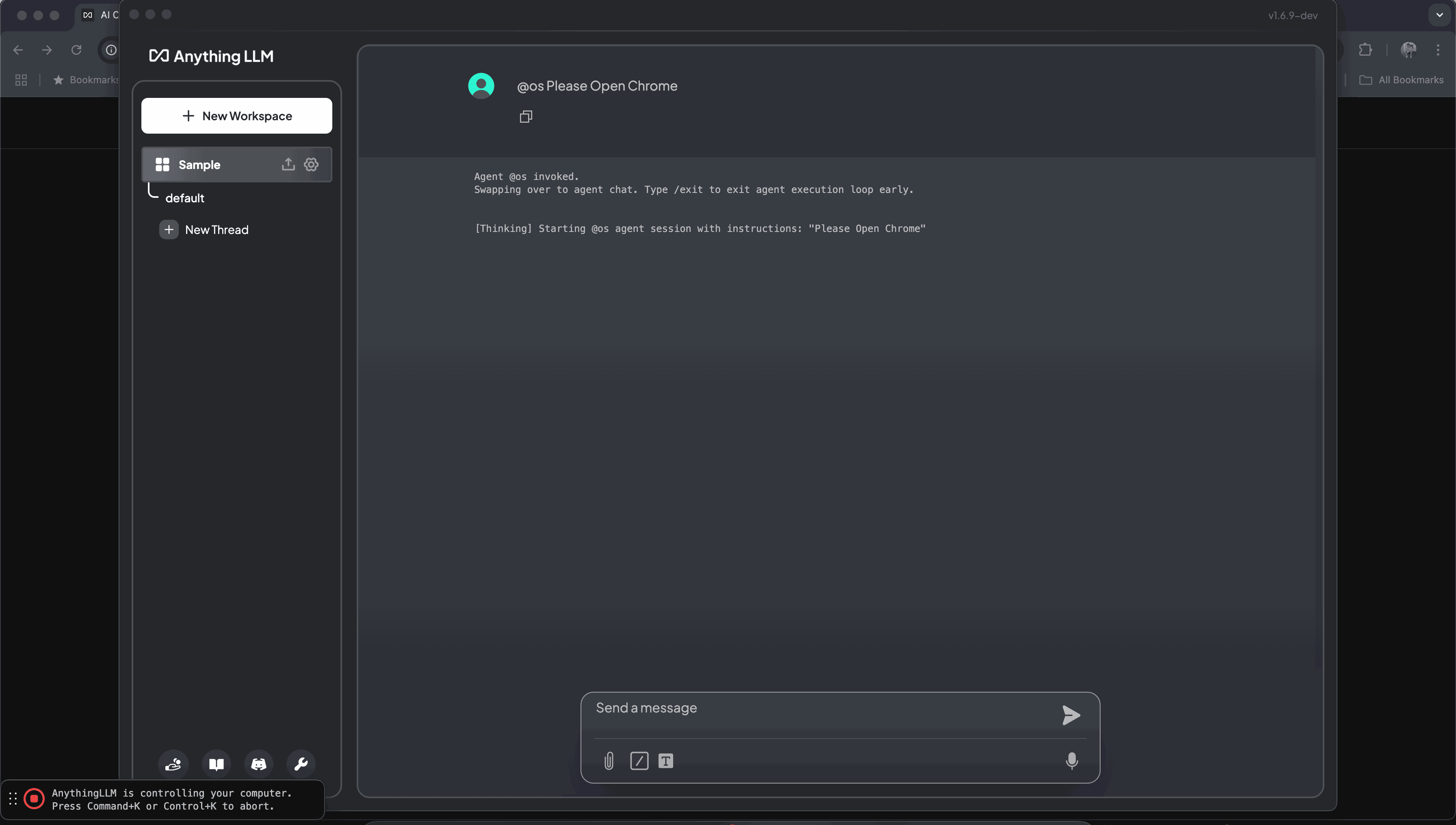 AI Computer use ~ AnythingLLM