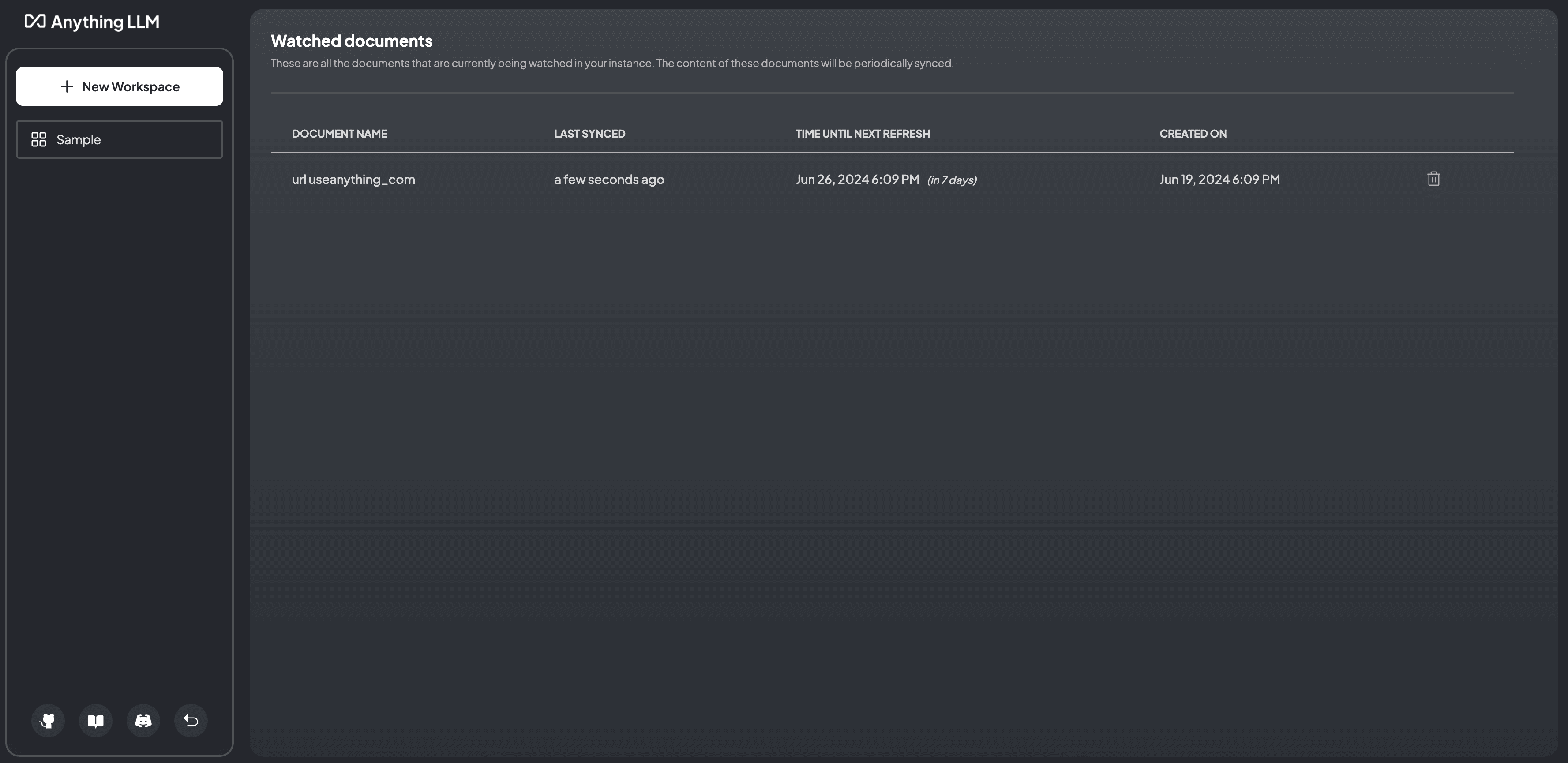 Automatic document sync ~ AnythingLLM