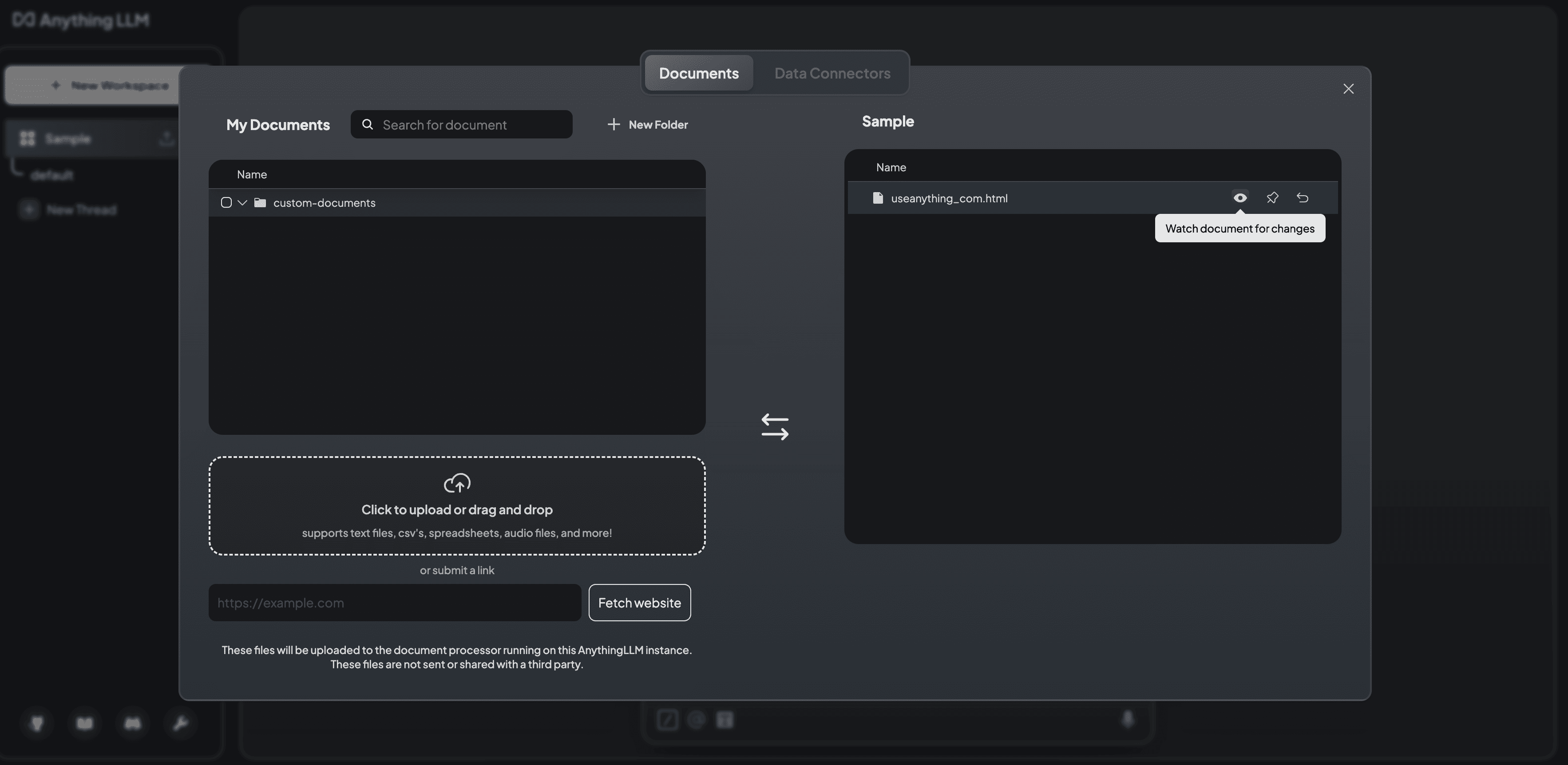 Automatic document sync ~ AnythingLLM