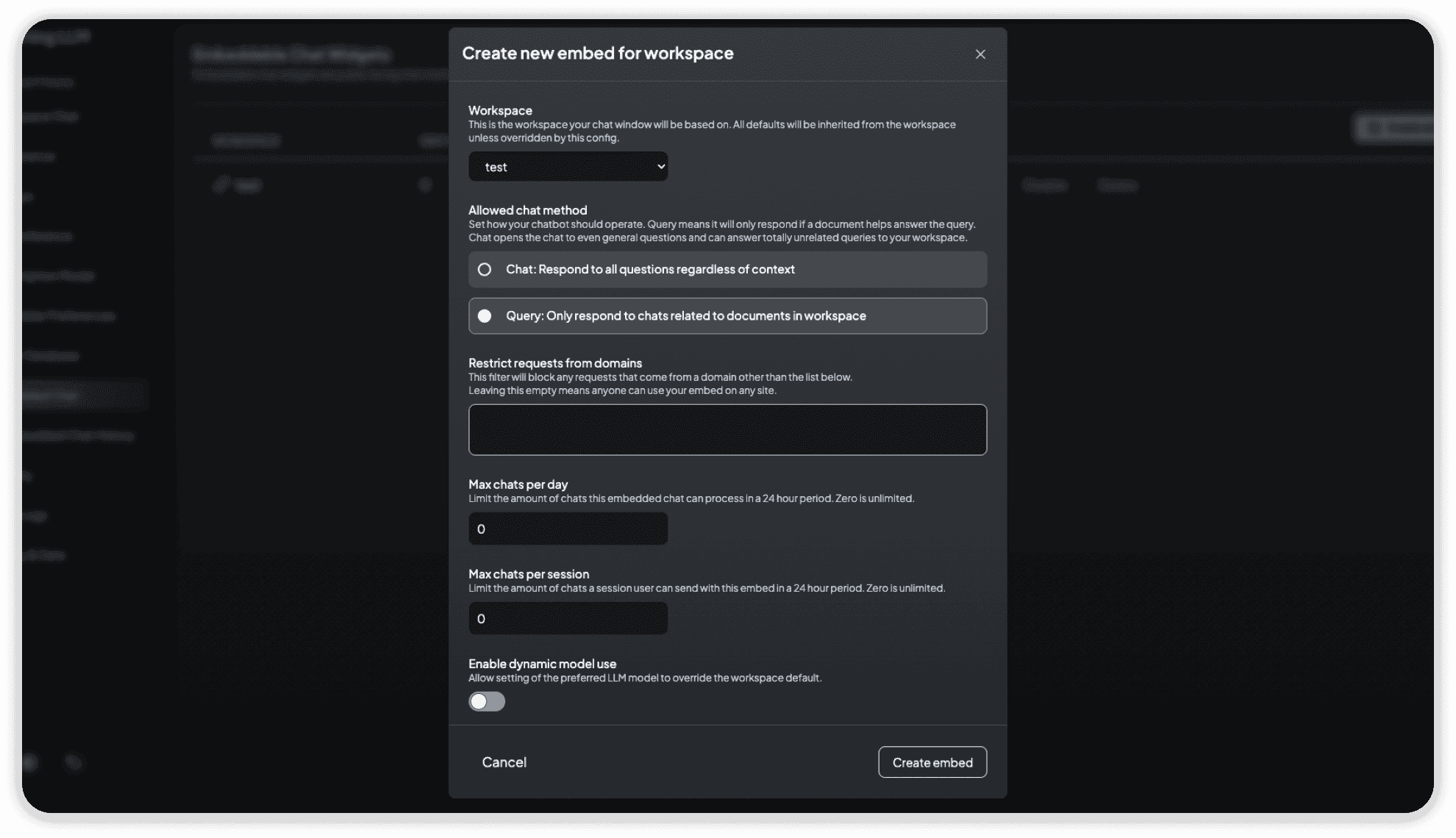 Embedded Chat Widgets ~ AnythingLLM