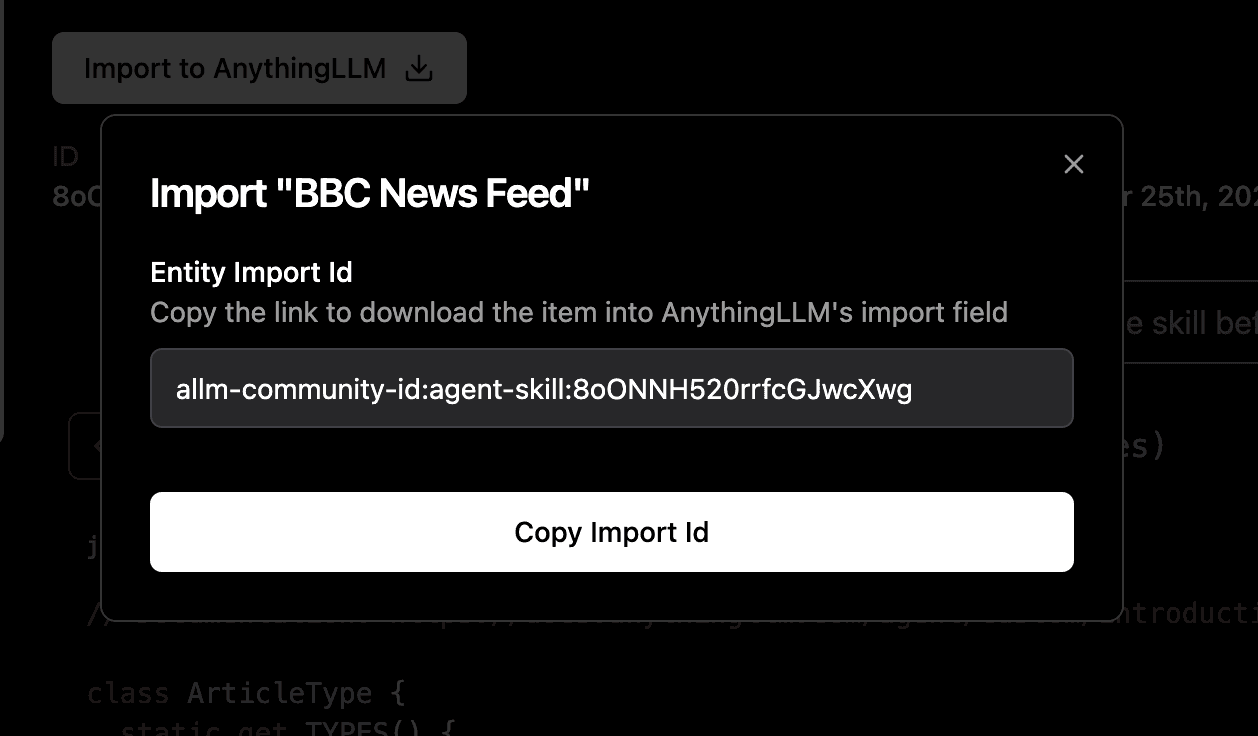 Importing from the AnythingLLM Community Hub ~ AnythingLLM